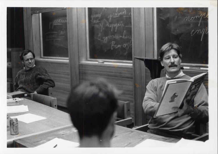 Professor Benjamin Wright, Religious Studies, reading a banned book for ...