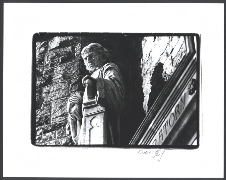 Detail of statue on Packard Laboratory | Lehigh Preserve