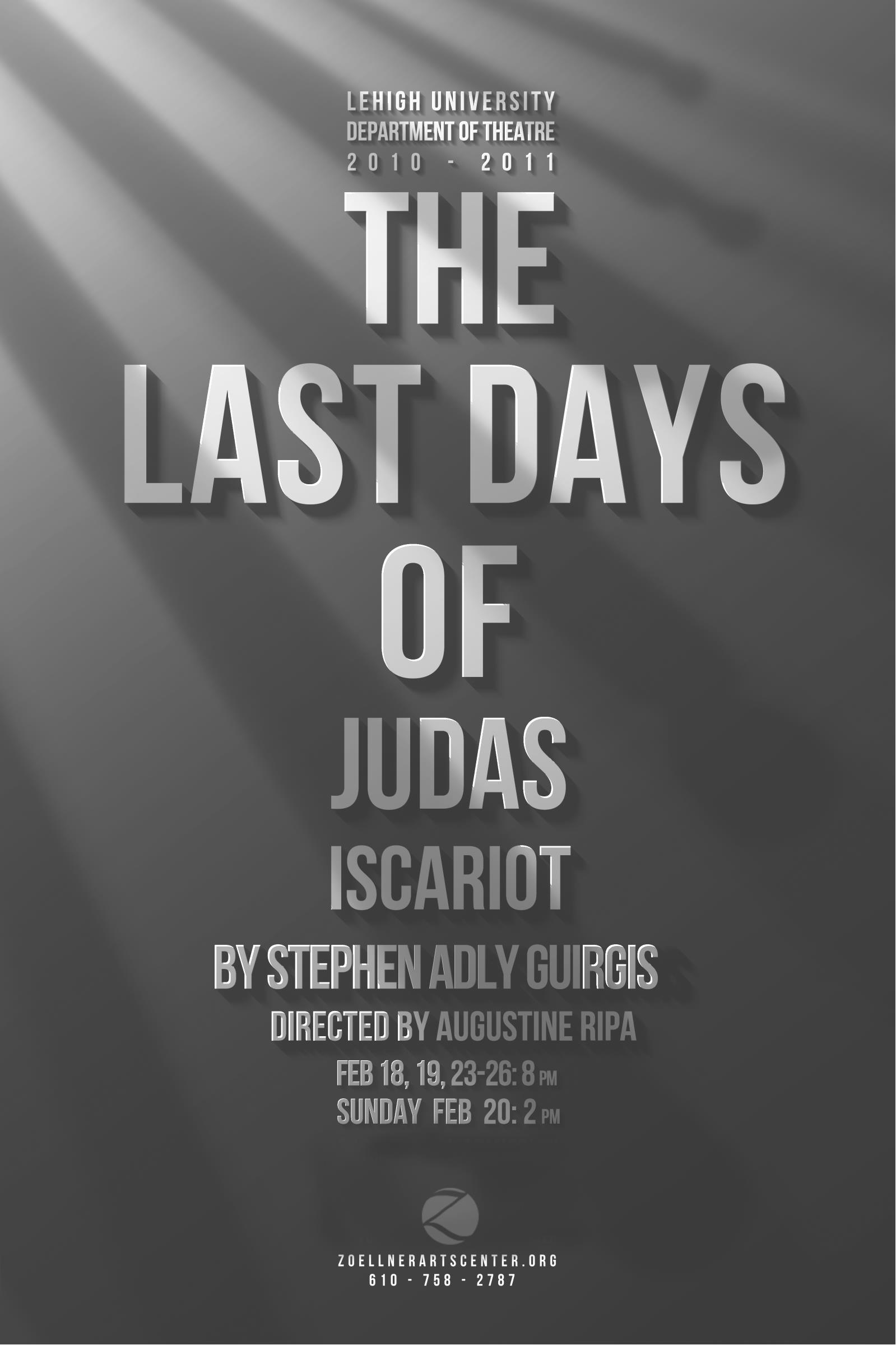 The Last Days of Judas Iscariot [poster] | Lehigh Preserve