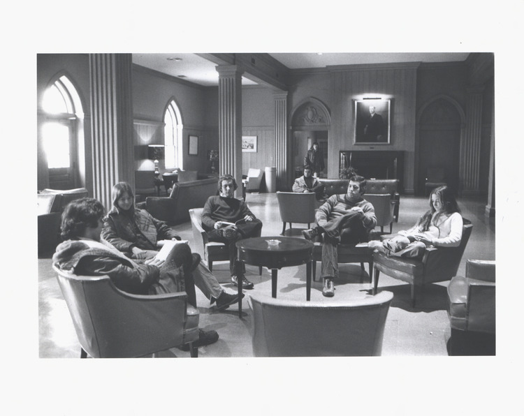 Group portrait / Packer Hall, the University Center; Grace Lounge ...