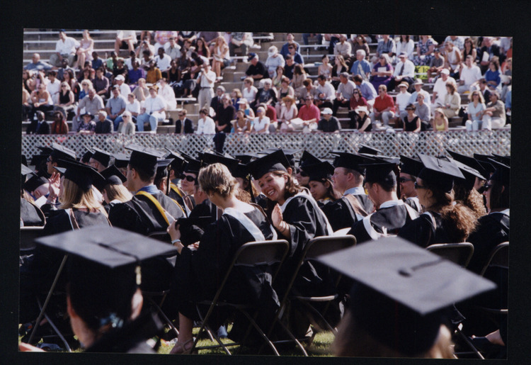 Graduates seated, crowd in background | Lehigh Preserve
