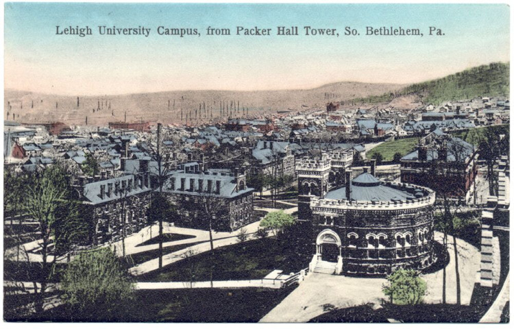 Lehigh University Campus from Packer Hall Tower, So. Bethlehem, Pa ...