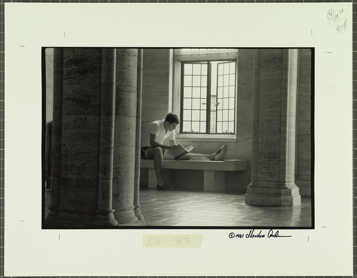 Portrait of Peter Connolly? reading in Packard Lab? | Lehigh Preserve