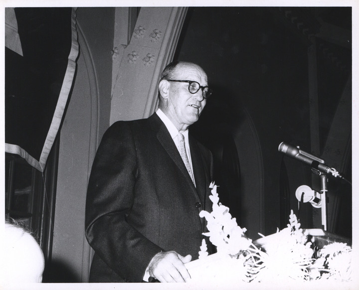 Monroe J. Rathbone giving a speech | Lehigh Preserve