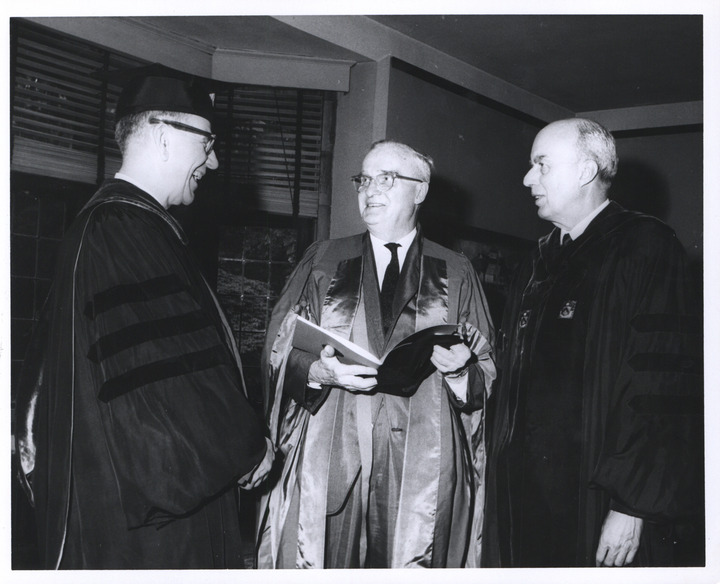 Dr. E. Kenneth Smiley, vice president, Lehigh University; Dr. Hugh S ...