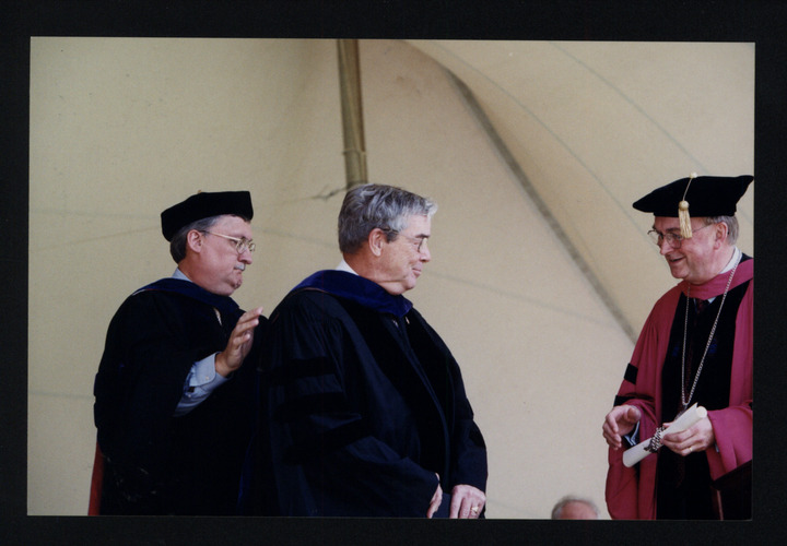 2 men with President Farrington | Lehigh Preserve