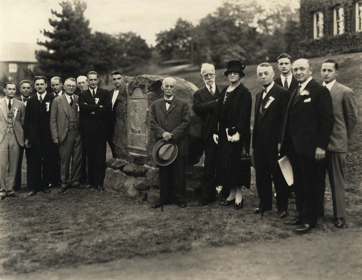 Crowd gathered in front of Williams Hall for dedication | Lehigh Preserve