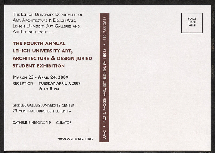 The Fourth Annual Lehigh University Art, Architecture & Design Juried ...