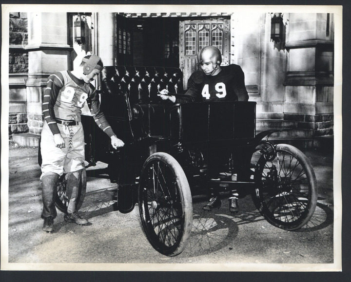 Packard Model A, Football players Richard Gabriel, Robert Numbers ...