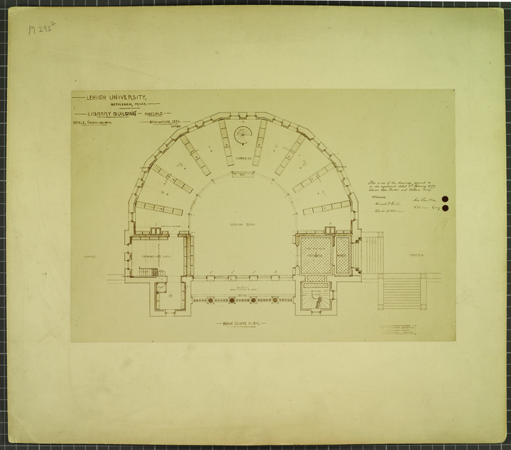Scaled drawing of Linderman Library Main Floor Plan / 1876 | Lehigh ...