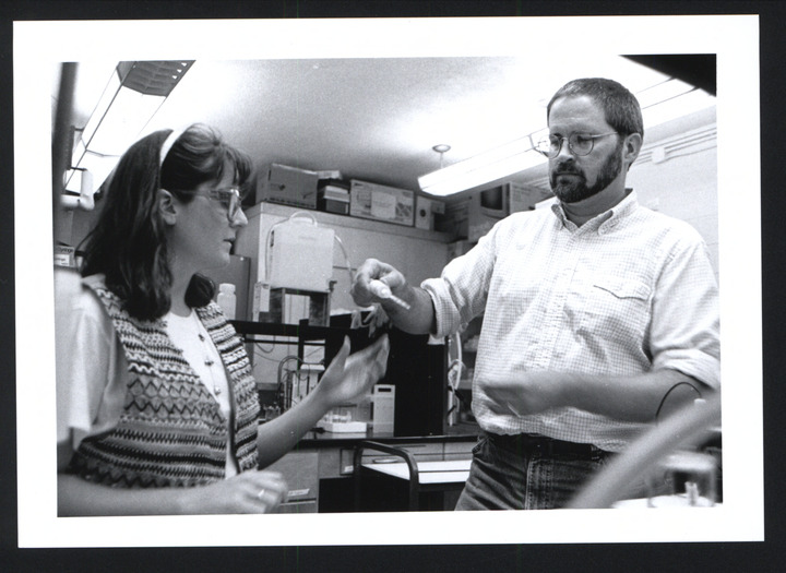 Colleen Costello and Carl O. Moses prepare water samples from New York ...