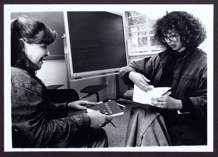 Student Courtenay Engelke (left) with Lucy Gans | Lehigh Preserve