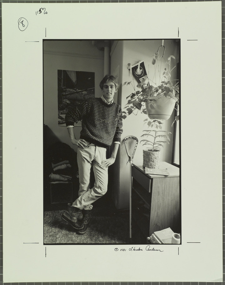 Stephen J. Hayes portrait in dorm room | Lehigh Preserve