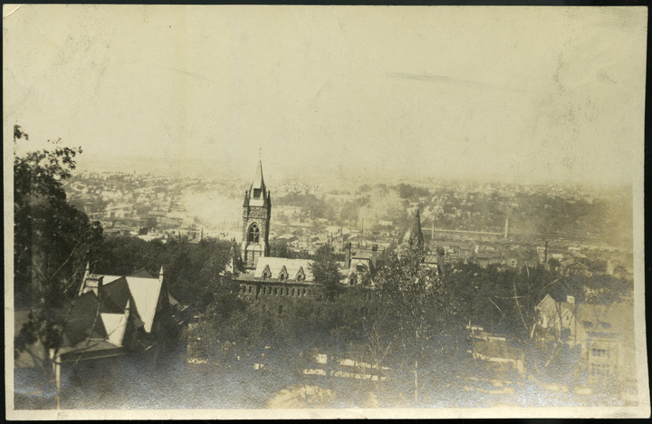 View of University Center/Packer Hall and South Bethlehem | Lehigh Preserve