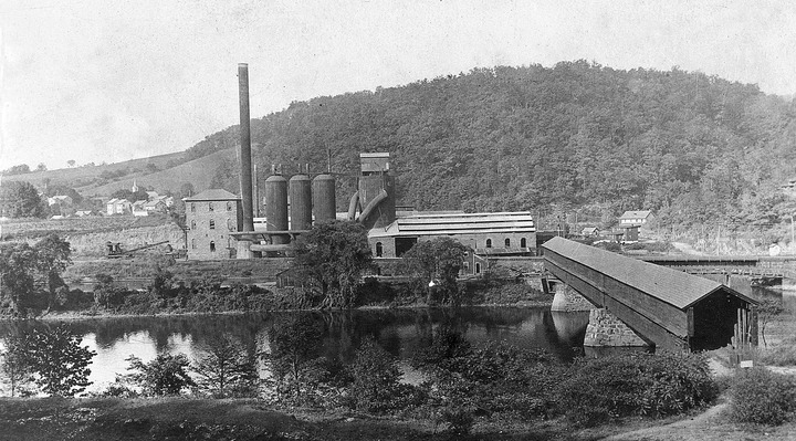 The Parryville Furnace of the Carbon Iron and Pipe Company circa 1900 ...