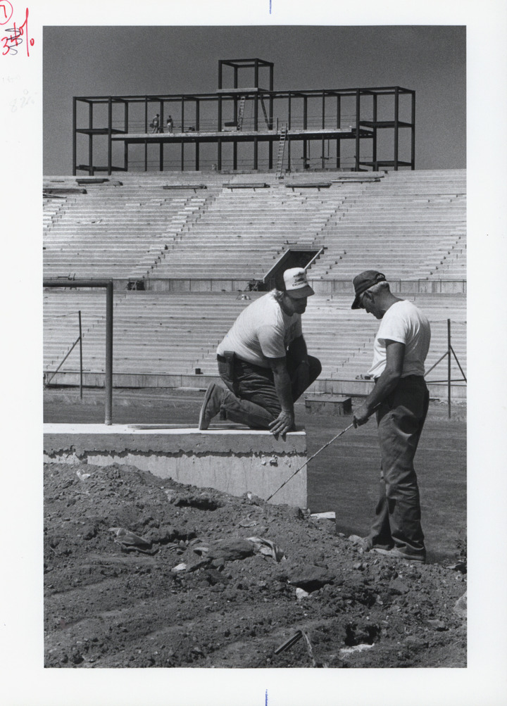 Group Portrait; Building / Goodman Stadium / Construction; Stadium ...