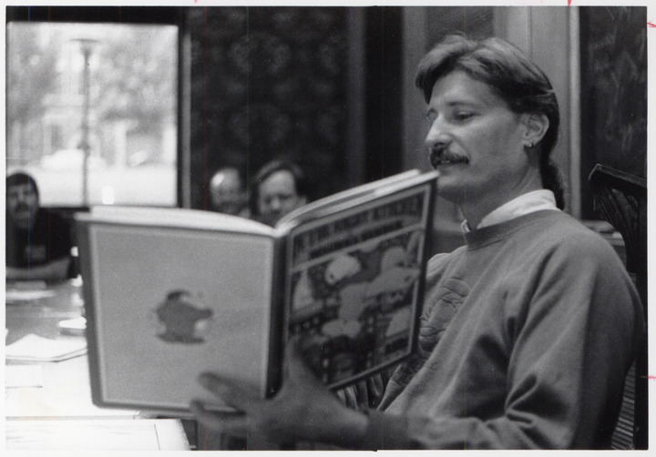 Professor Benjamin Wright, Religious Studies, reading a banned book for ...