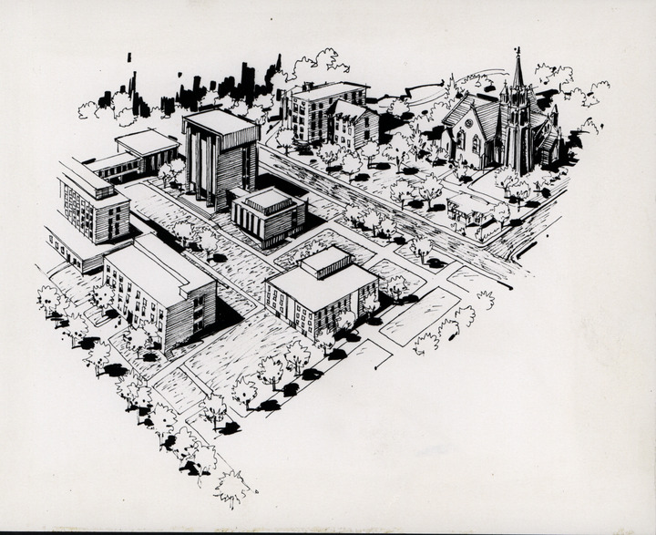 Aerial view / Mudd Building | Lehigh Preserve