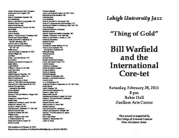 Thing of Gold | Lehigh Preserve